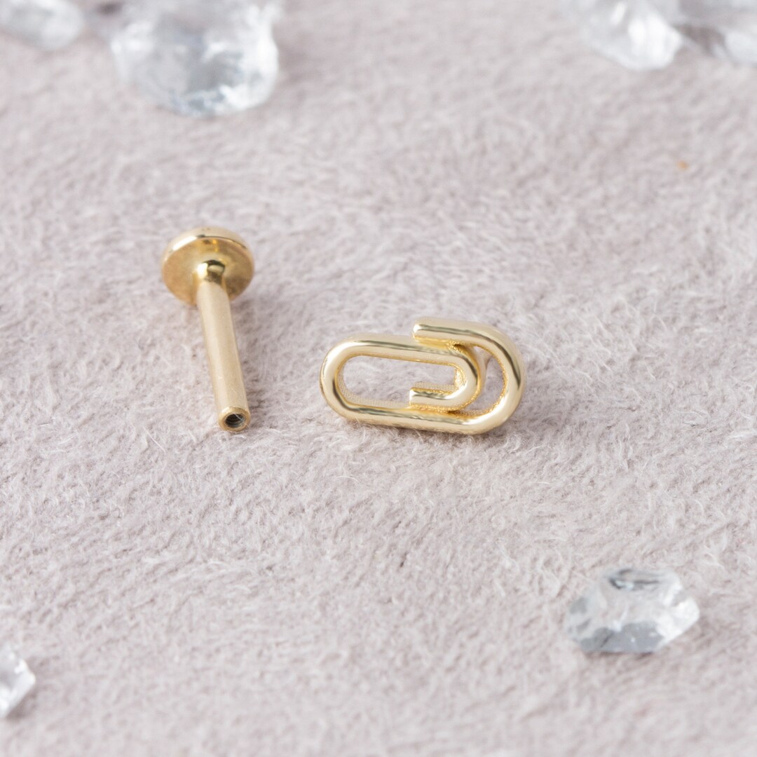 Paperclip Earrings, Paperclip Piercing, Safety Pin Earrings, Lesbian ...
