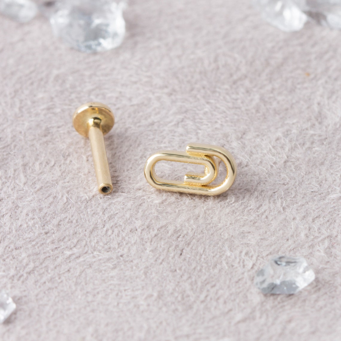 Paperclip Earrings Paperclip Piercing Safety Pin Earrings - Etsy