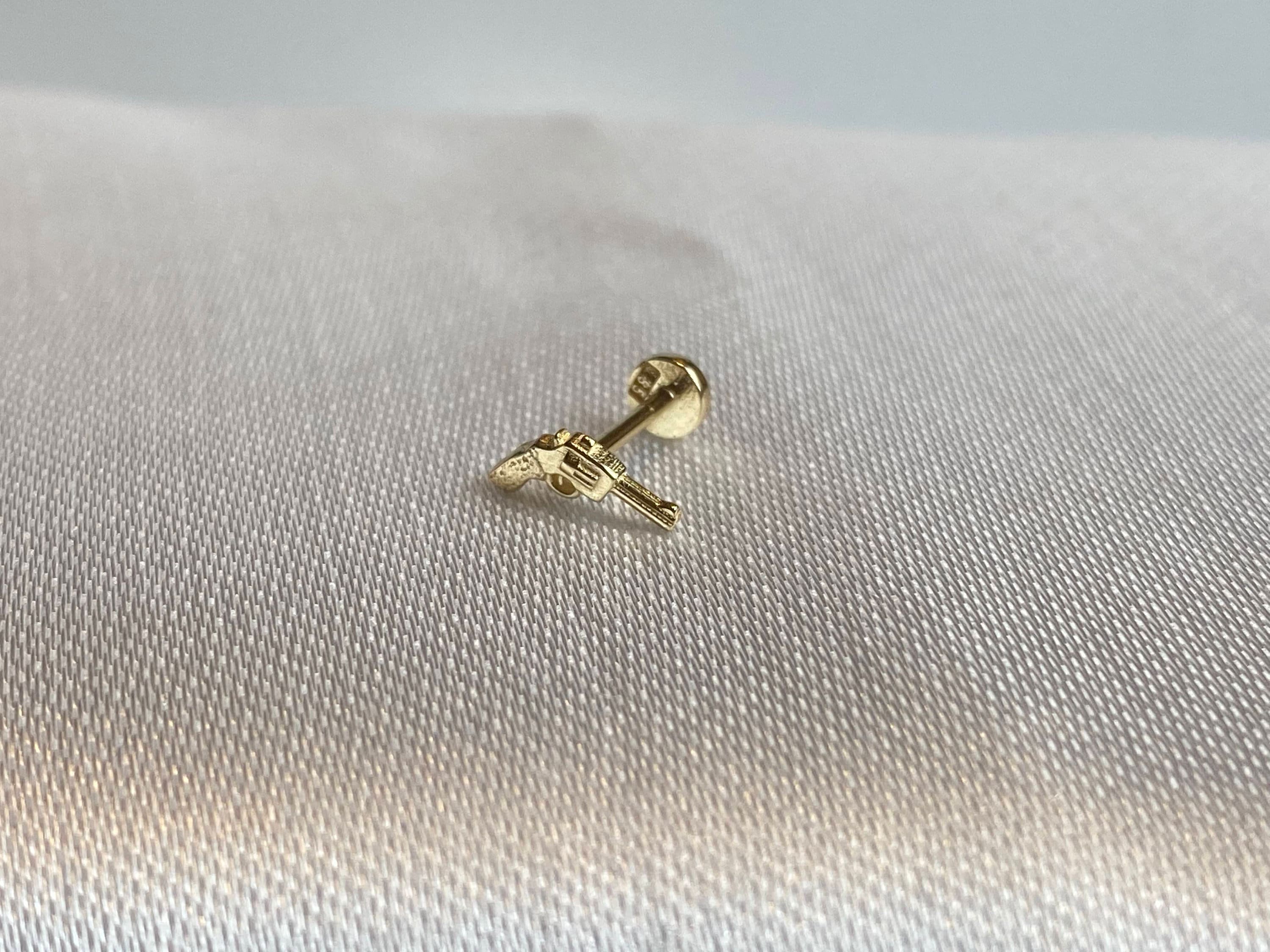 Gun Piercing Gun Earring Weapon Piercing Cartilage Earring - Etsy