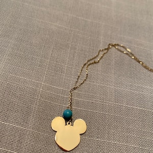 14k Gold Dainty Mouse Necklace, Mouse Pendant, Valentines Day Gift ...