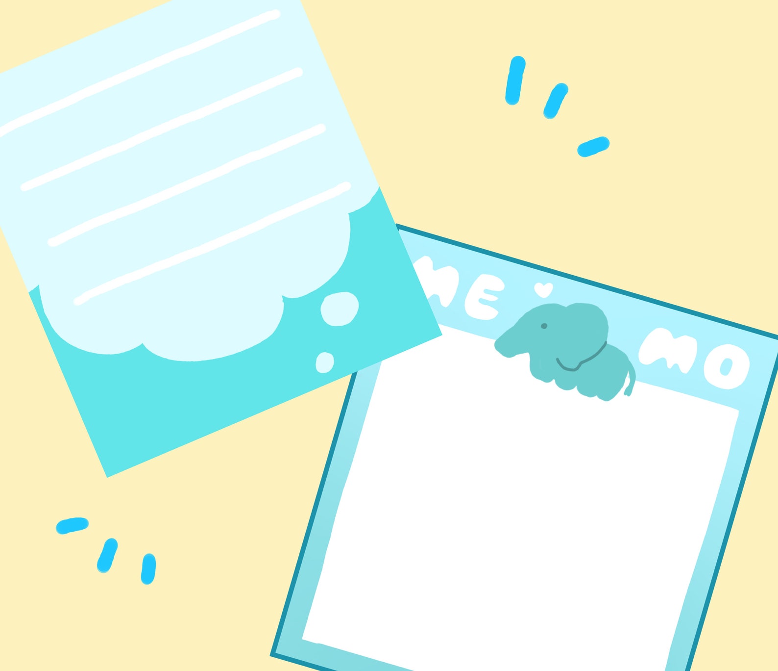 Adorable nota imprimible en color Azul - Etsy España