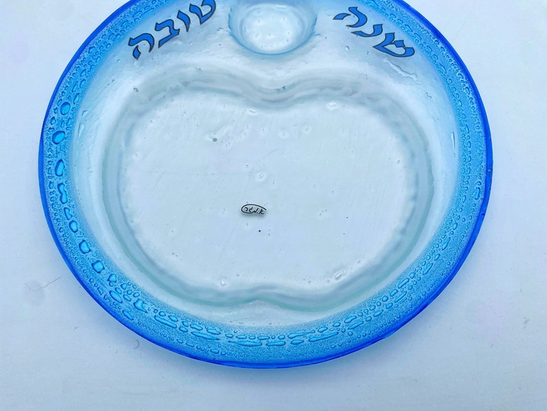 Bubble Glass Rosh Hashanah Apples and Honey Plate Handmade - Etsy