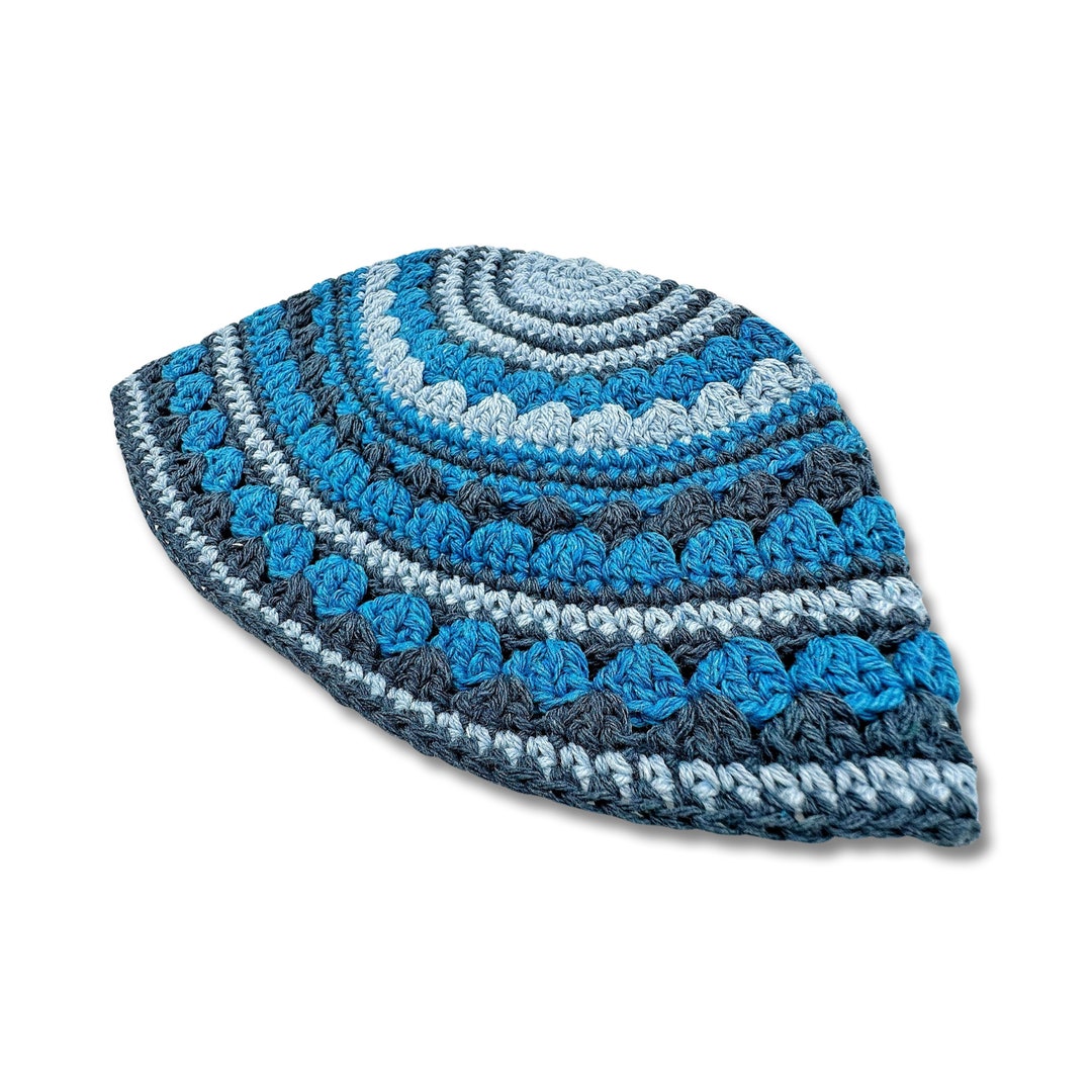 Blue Big Kippah 100% Cotton Jewish Yarmulke - Etsy