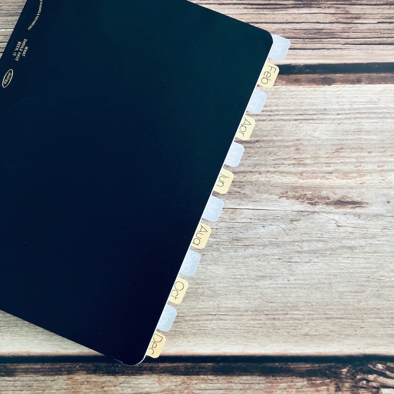 Paper Monthly Tab Stickers for Weeks B6 or B6 Slim Size - Etsy