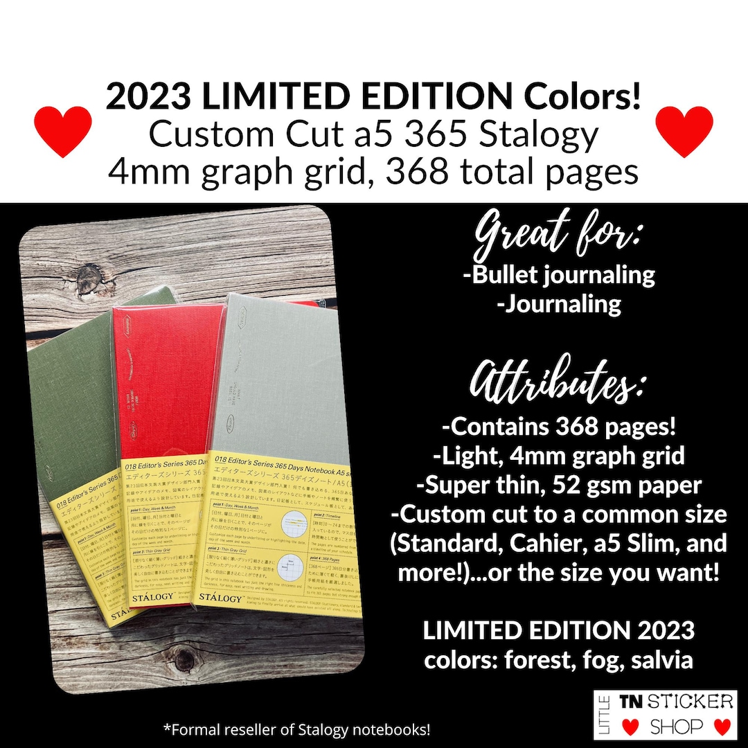 Custom Cut A5 Stalogy 365 Notebook: Standard, Weeks, Cahier and More ...