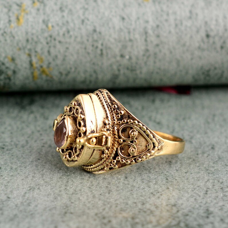 Poison Ring Hidden Box Ring Openable Ring Pill Box Ring - Etsy