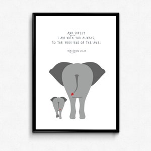 Kids Bible Verse Wall Art, Matthew 28:20, Kids Room Art, Kids Room ...