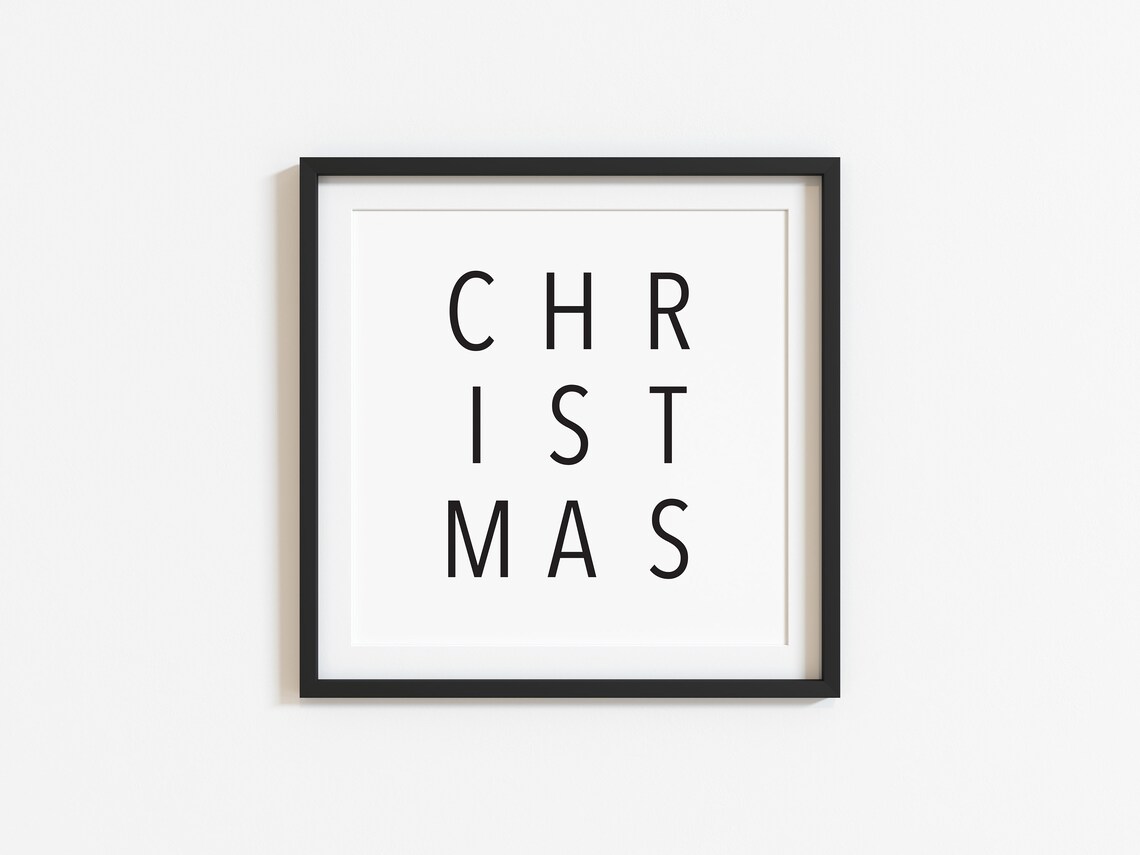 Christmas Printable Wall Art, Christmas Typography, Christmas Decor ...