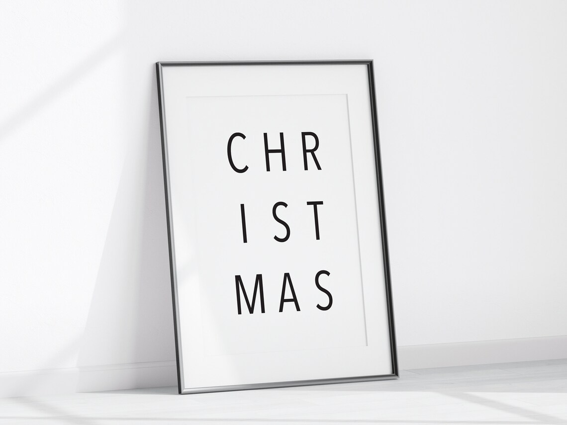 Christmas Printable Wall Art, Christmas Typography, Christmas Decor ...