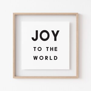 Christmas Wall Art, Joy to the World Printable, Christmas Decor ...