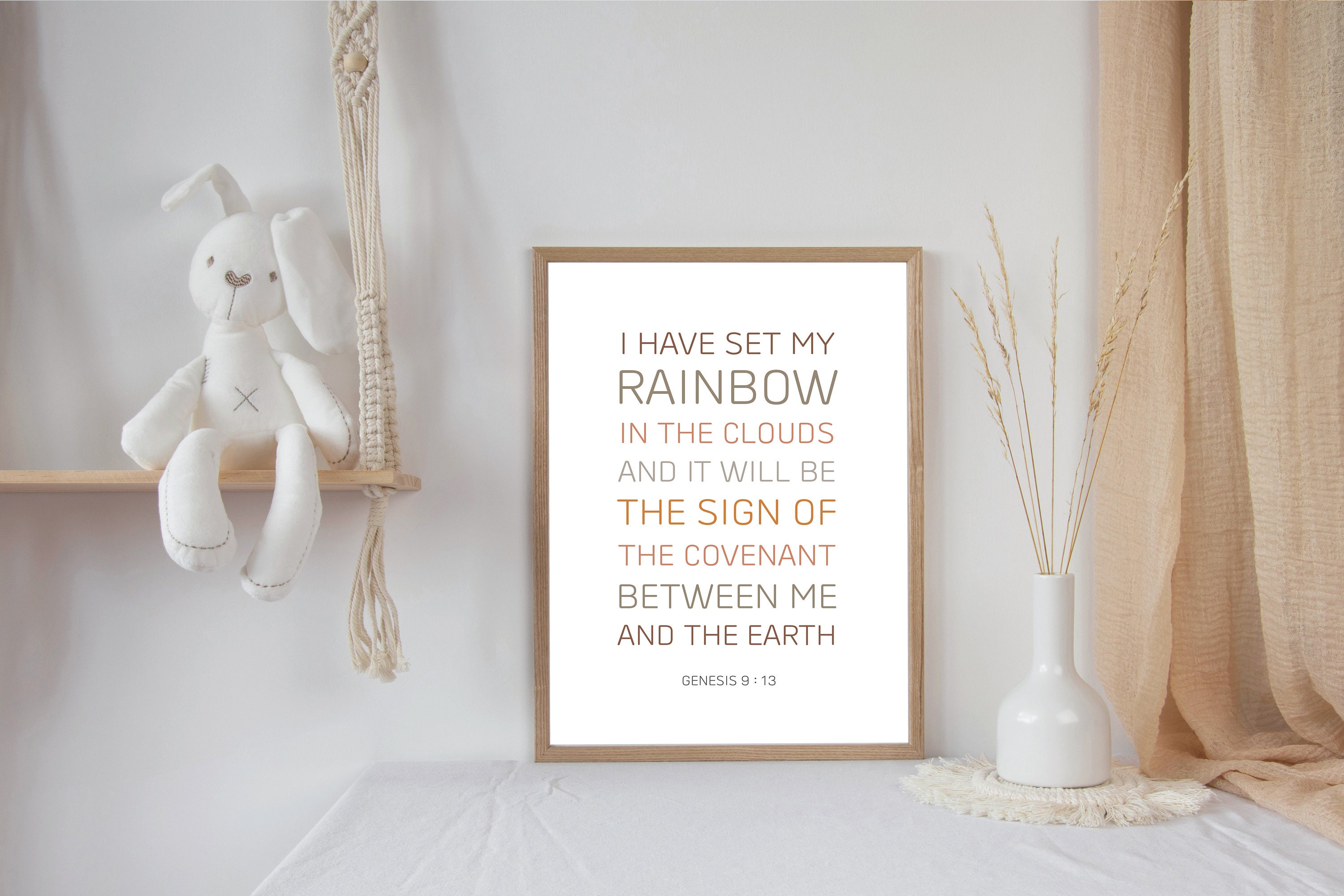 Bible Verse Wall Art Genesis 9:13 I Have Set My Rainbow - Etsy