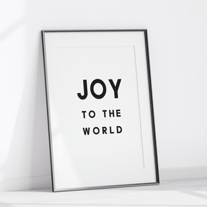 Christmas Wall Art, Joy to the World Printable, Christmas Decor ...