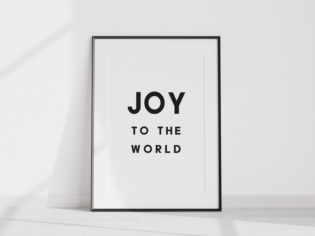 Christmas Wall Art, Joy to the World Printable, Christmas Decor ...