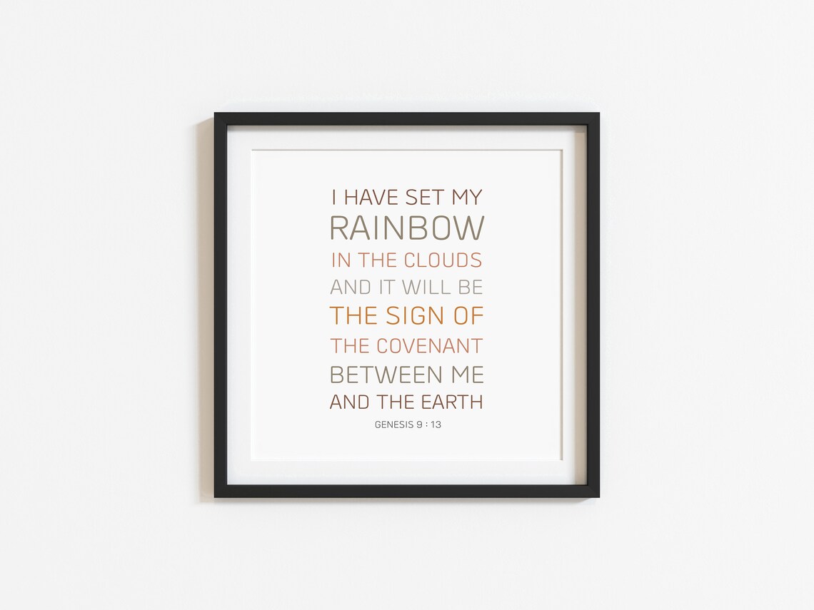 Bible Verse Wall Art Genesis 9:13 I Have Set My Rainbow - Etsy
