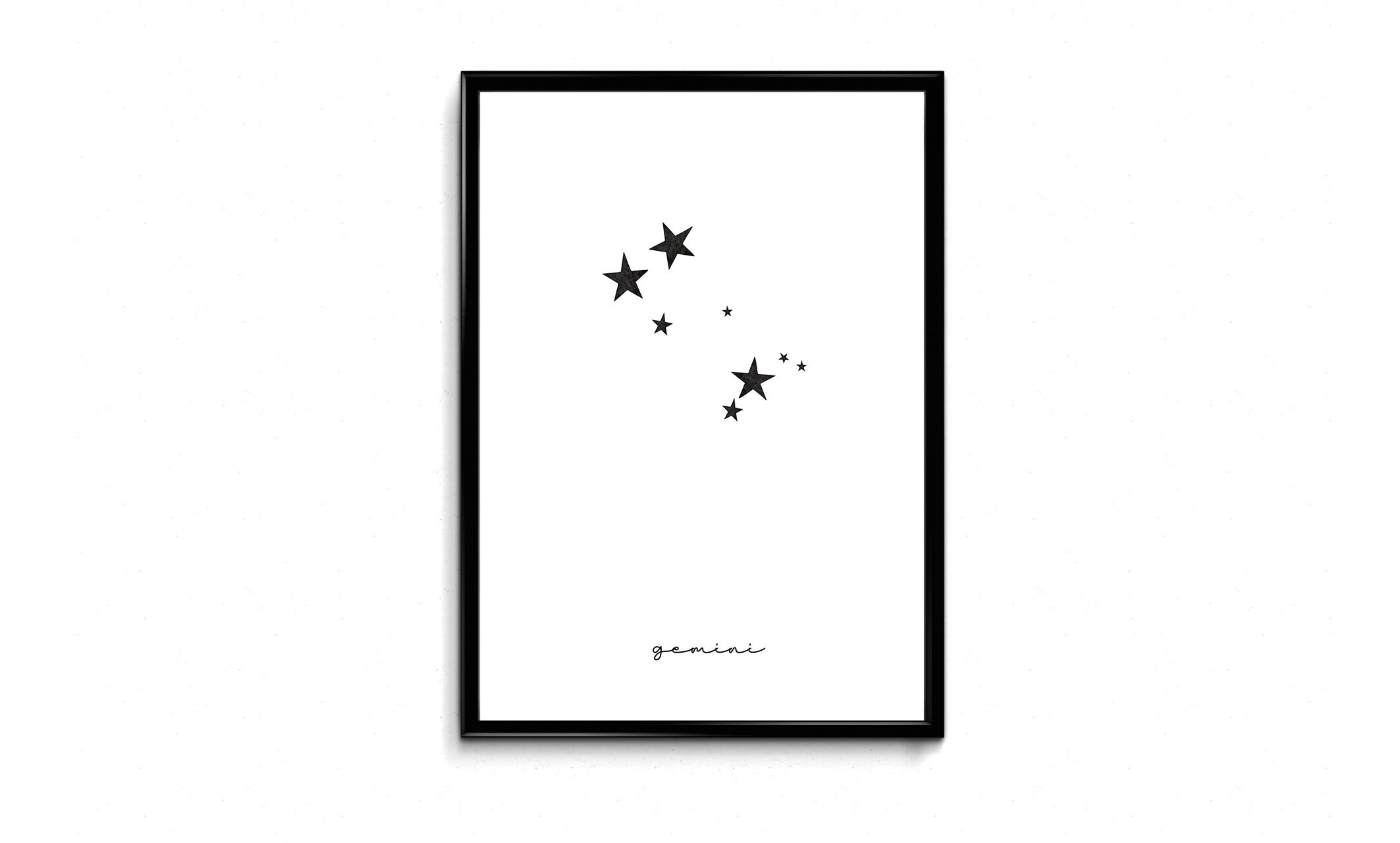 Gemini Art Prints, Watercolor Art, Gemini Constellation Art Print ...