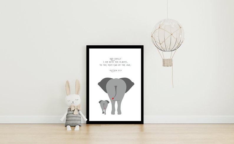 Kids Bible Verse Wall Art, Matthew 28:20, Kids Room Art, Kids Room ...