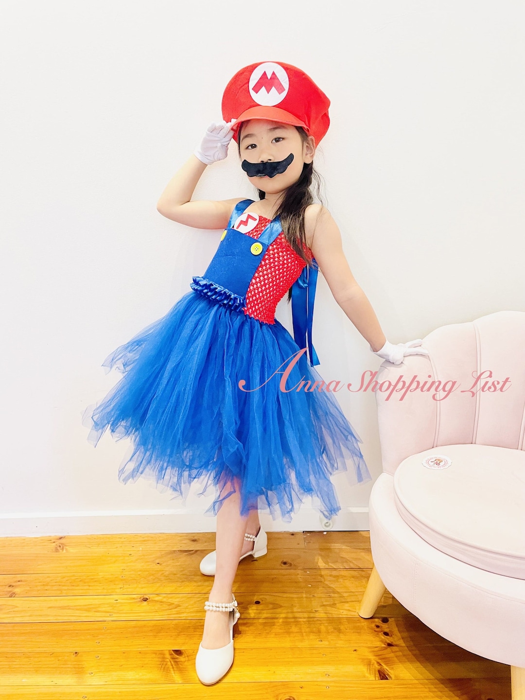 Super Mario Costume in the Super Mario Bros, Girls Birthday Dress Up ...