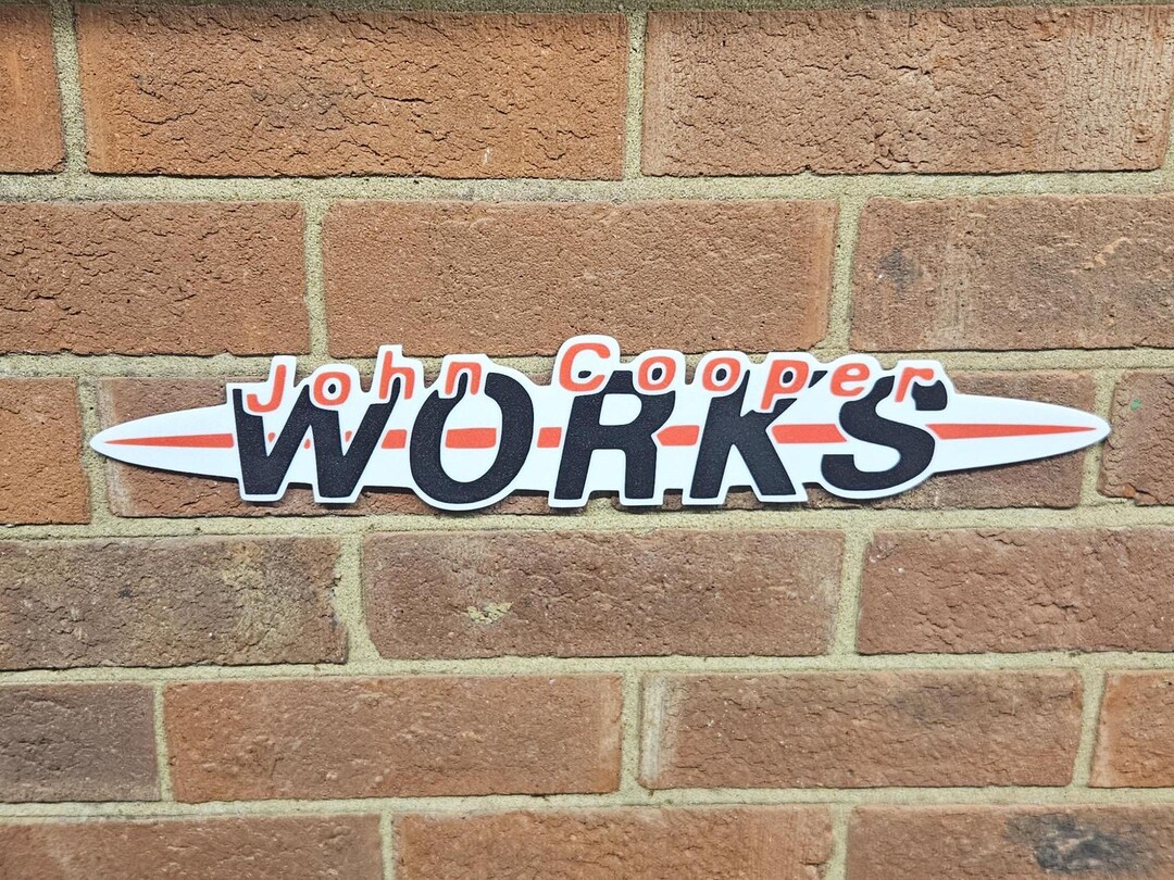 Mini Jcw Wall Sign Ideal for Garage Wall / Door Plaque 45cm Mancave ...