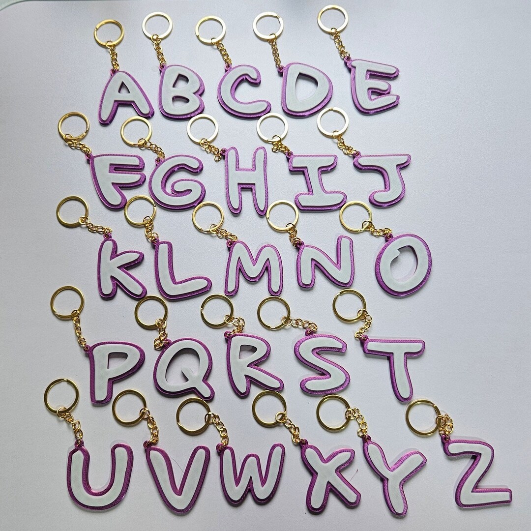 Custom Initial Keyrings | Custom Personalised Keyrings | Gifts for Her ...