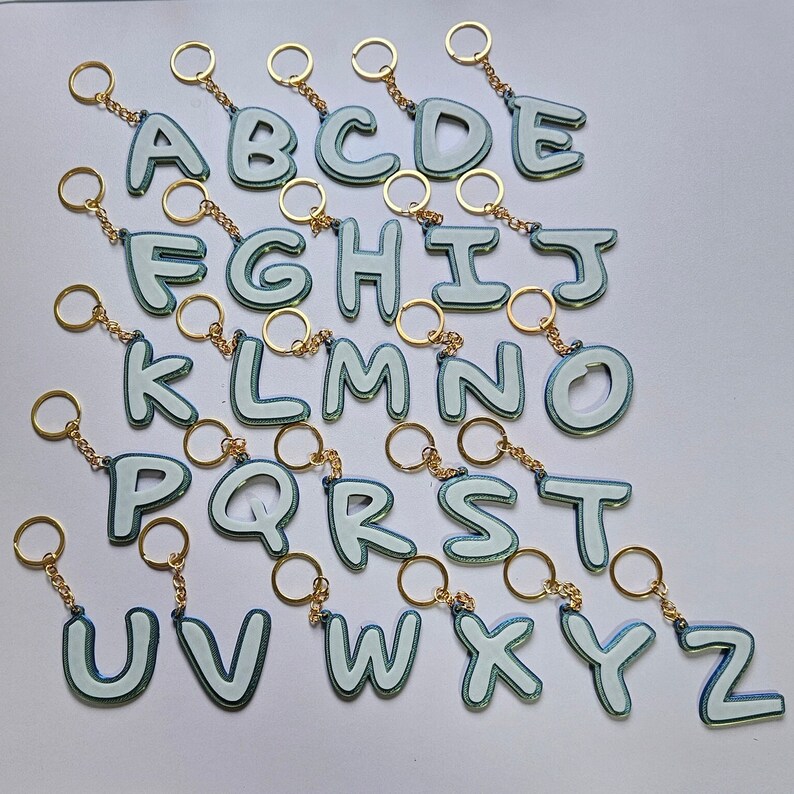 Custom Initial Keyrings | Custom Personalised Keyrings | Gifts for Her ...
