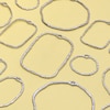10pcs Open Back Moon Bezels for Resin - Silver Tone Jewelry Findings ...