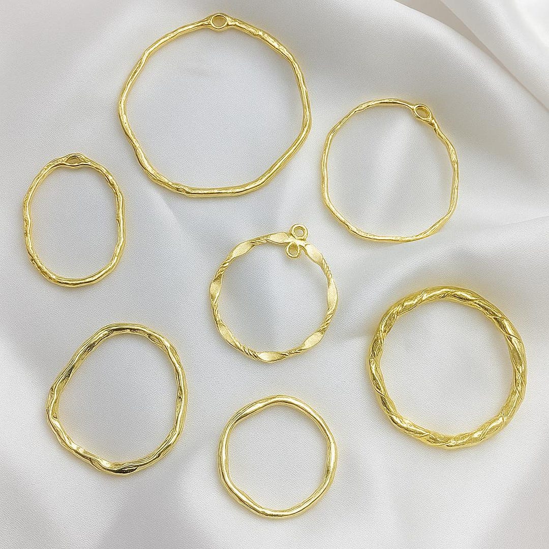 Gold Open Back Bezels: Resin Jewelry Pendants, 10 Pcs - Etsy