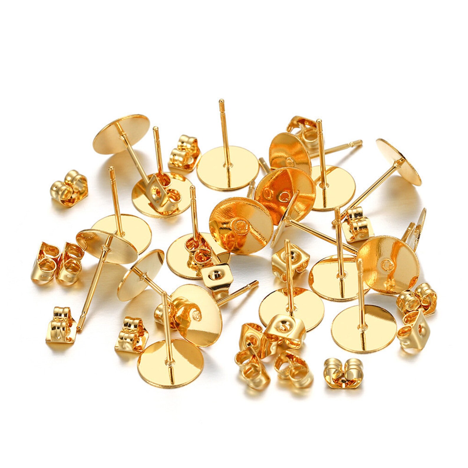 Stainless Steel Earring Stud Posts, Nickel Free Earring Posts, Flat Pad ...