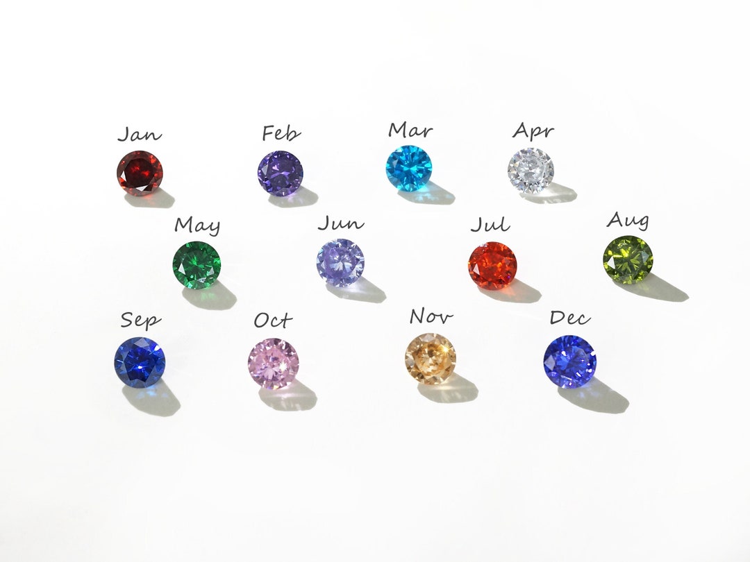 Cubic Zirconia Birthstone Gems: Round CZ Loose Stones for Jewelry - Etsy