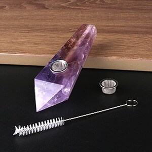Moroxite Smoking Pipe Natural Quartz Crystal Pipes-amethyst | Etsy