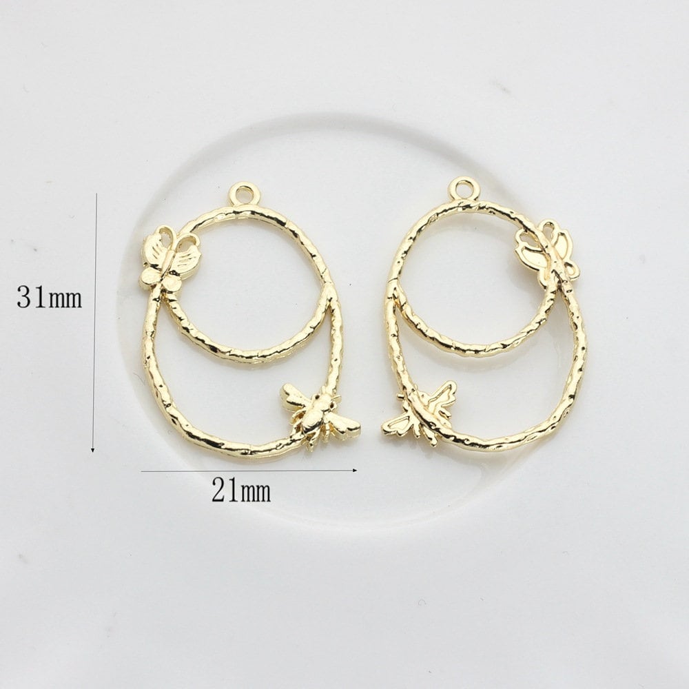 Gold Open Back Bezel for Resin UV Resin Epoxy Resin Pressed - Etsy