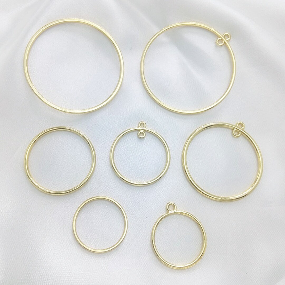 Gold Open Back Circle Bezel: Resin Pendant Frames (10-pcs) - Etsy