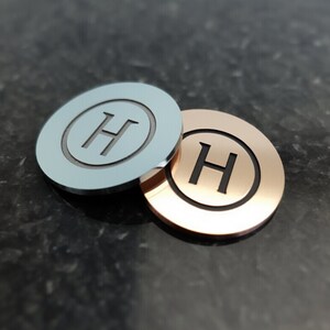 Engraved Stainless Steel Circle Discs: Custom Medallion Charms, No Hole ...
