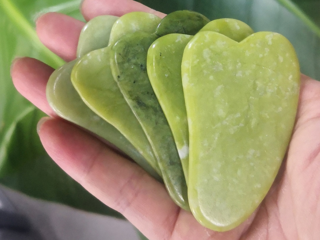 Gua Sha Stone, Jade Guasha Asia Own, Green Stone Scraping Board Therapy ...