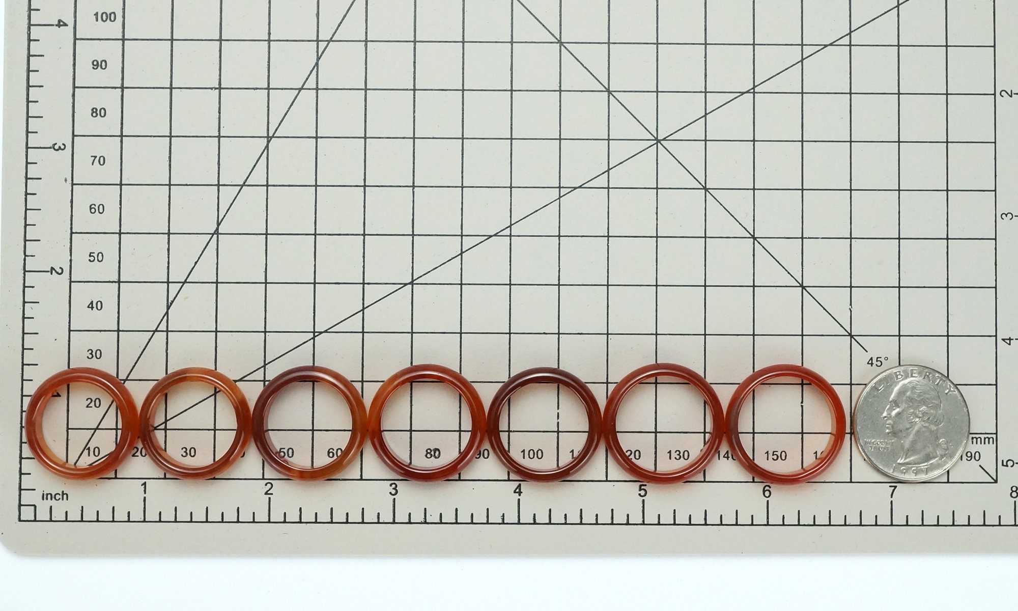 Thicker Carnelian Ring for Men Thinner Ring for Women Red | Etsy