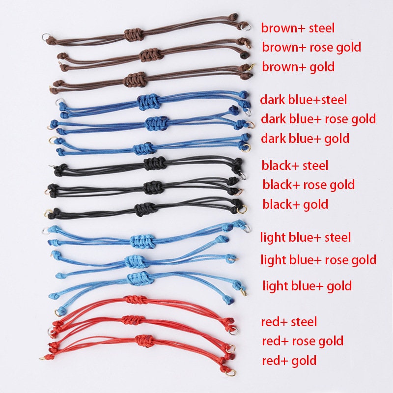 Half Finished Adjustable Bracelet, Cord Bracelet, Cotton Rope Connector ...