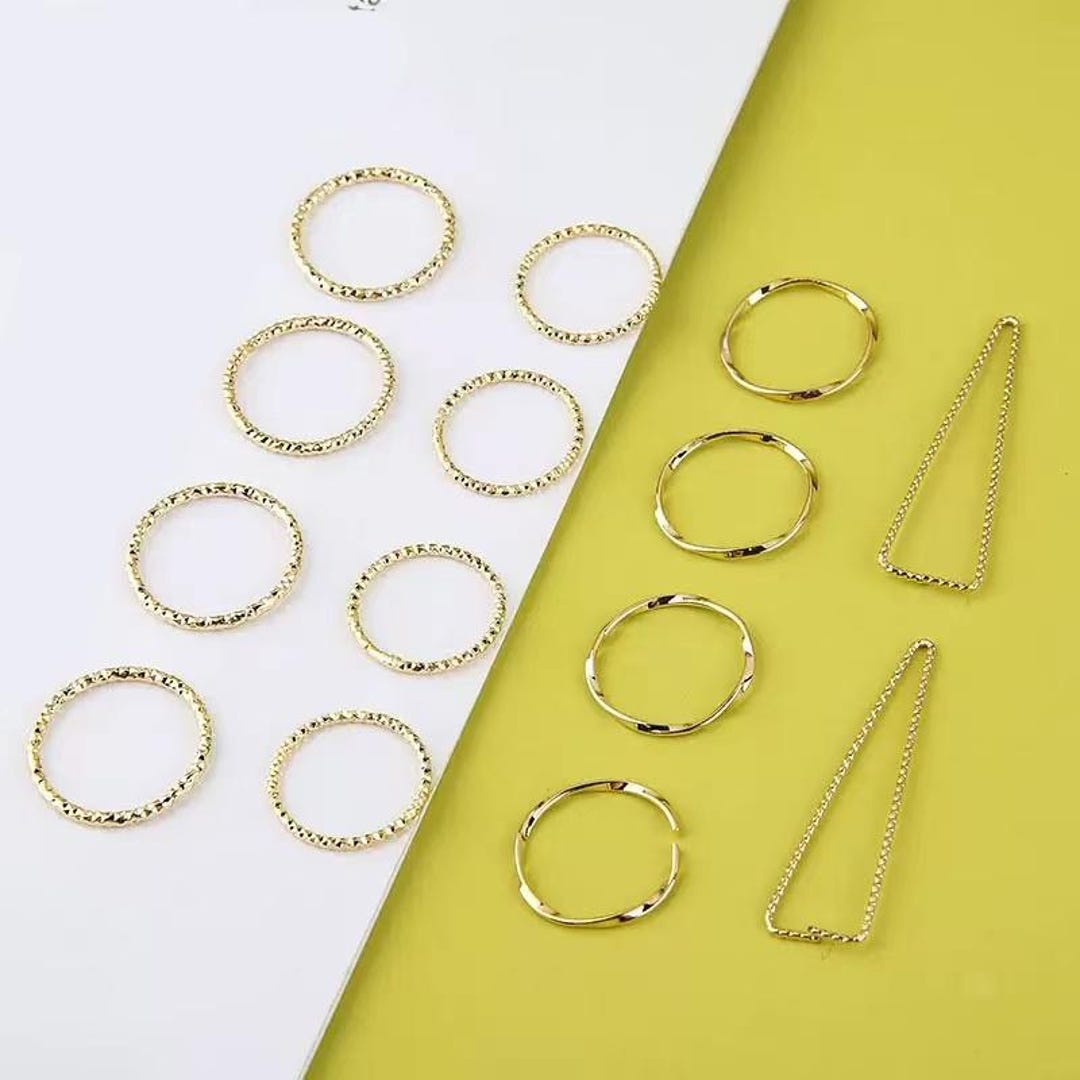 Gold Hollow Open Back Bezels: Resin Jewelry Pendants, 10-pcs - Etsy