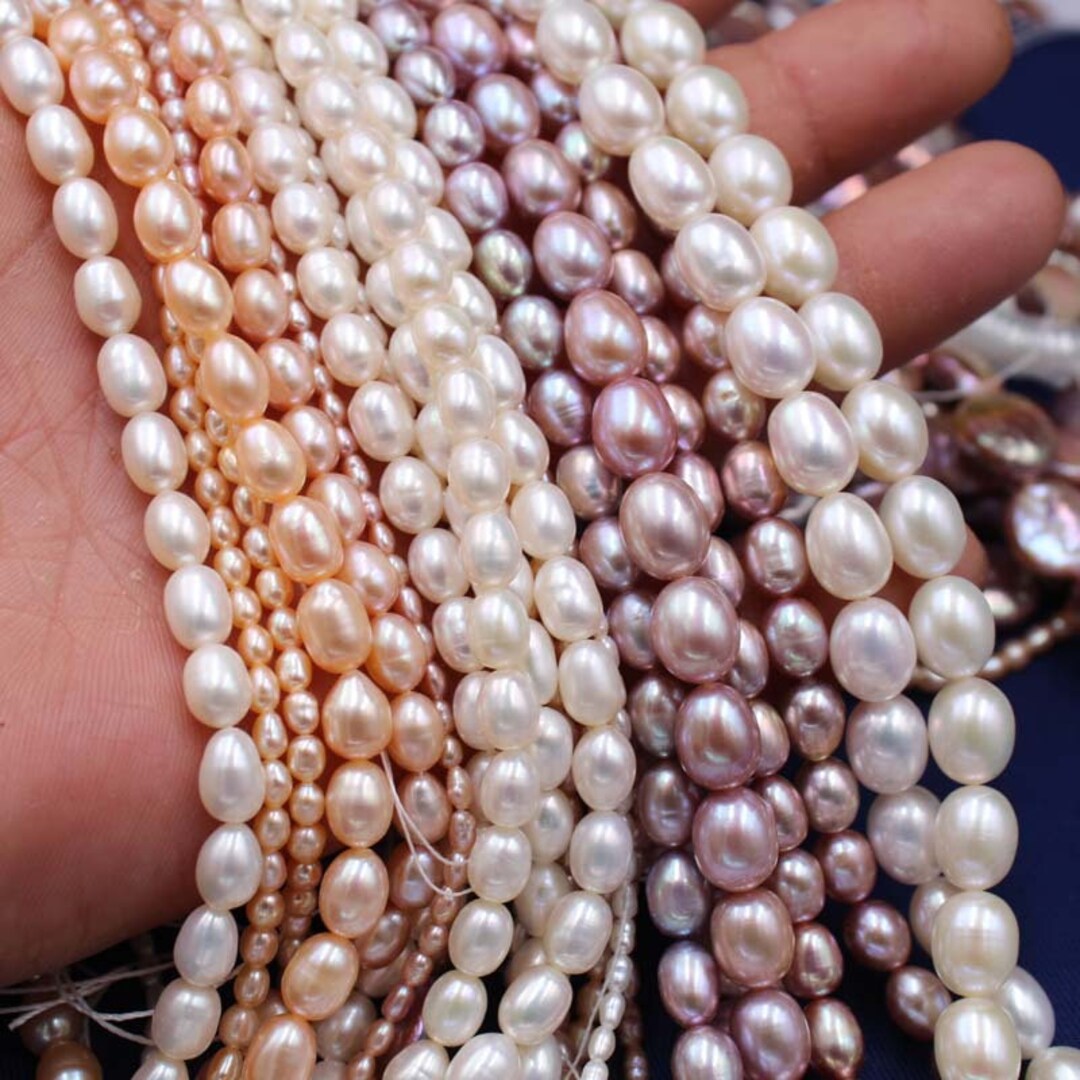 Natural Freshwater Pearls 2mm - 9mm, Rice Round Natural Pearl for ...