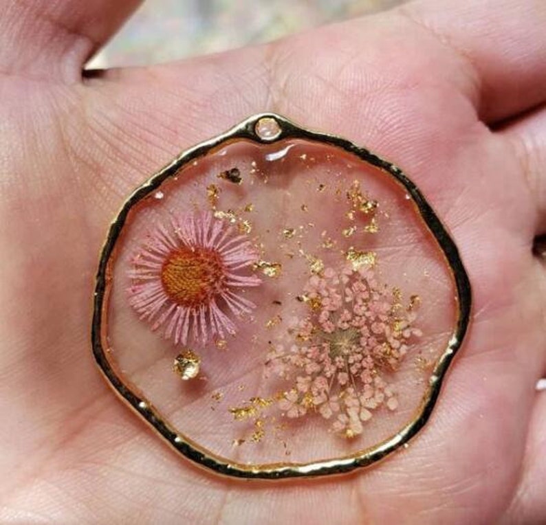 Circle Open Back Bezel Charms for Pressed Flowers UV Resin | Etsy