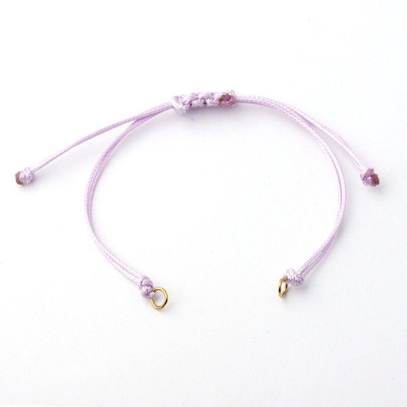 Half Finished Adjustable Bracelet, Cord Bracelet, Cotton Rope Connector ...