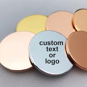 Engraved Stainless Steel Circle Discs: Custom Medallion Charms, No Hole ...