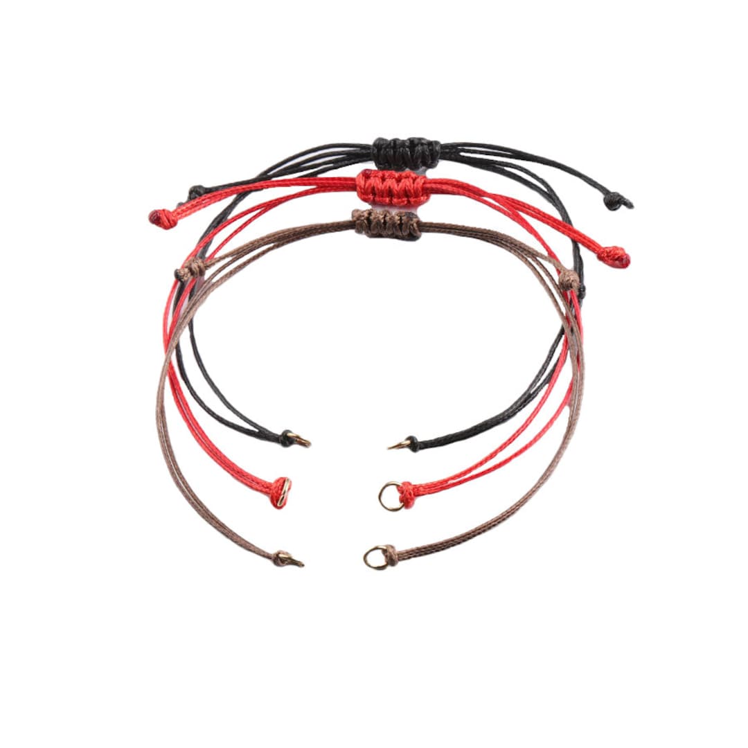 Half Finished Adjustable Bracelet, Cord Bracelet, Cotton Rope Connector ...