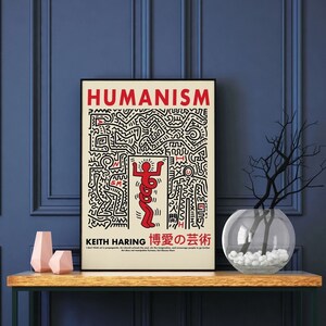 Keith Haring Print Keith Haring Poster Keith Haring Humanism Pop Art ...