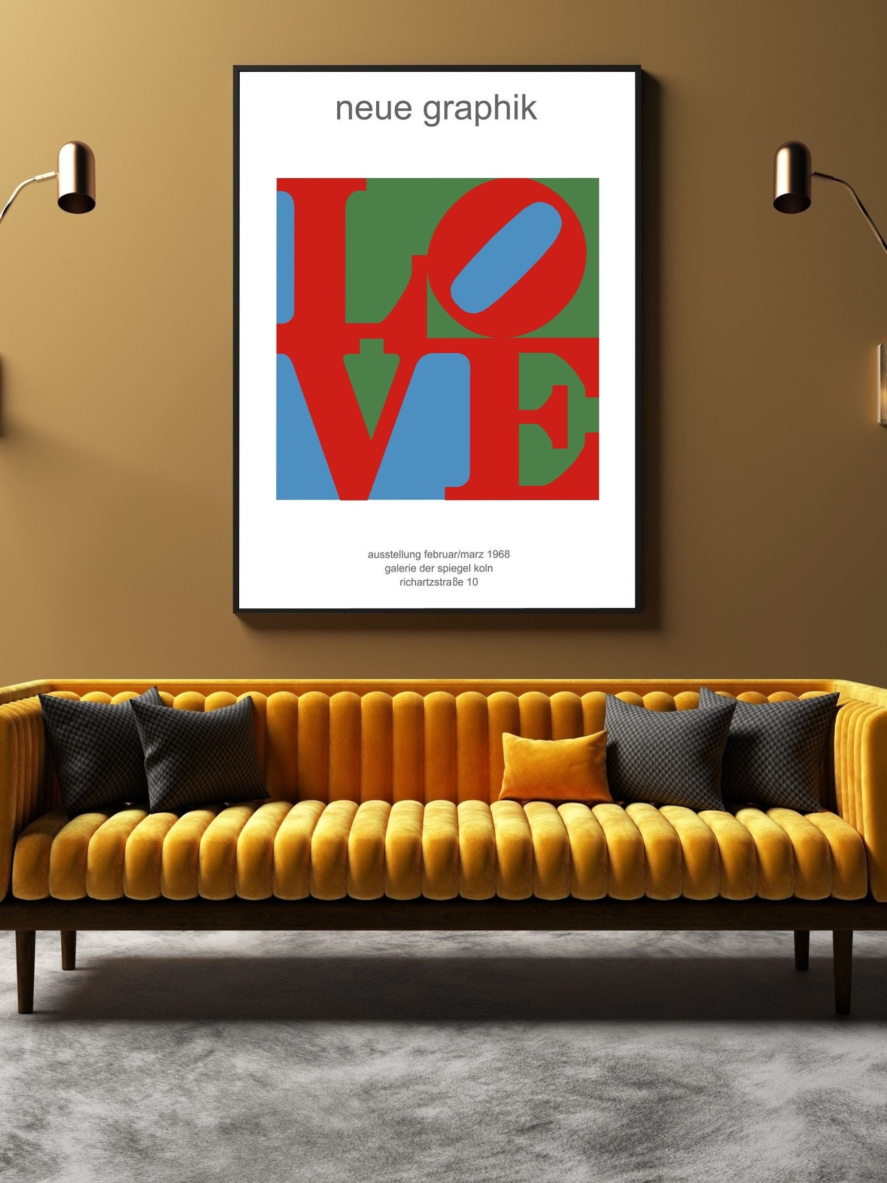Robert Indiana Exhibition Poster Love Print Vintage Poster - Etsy