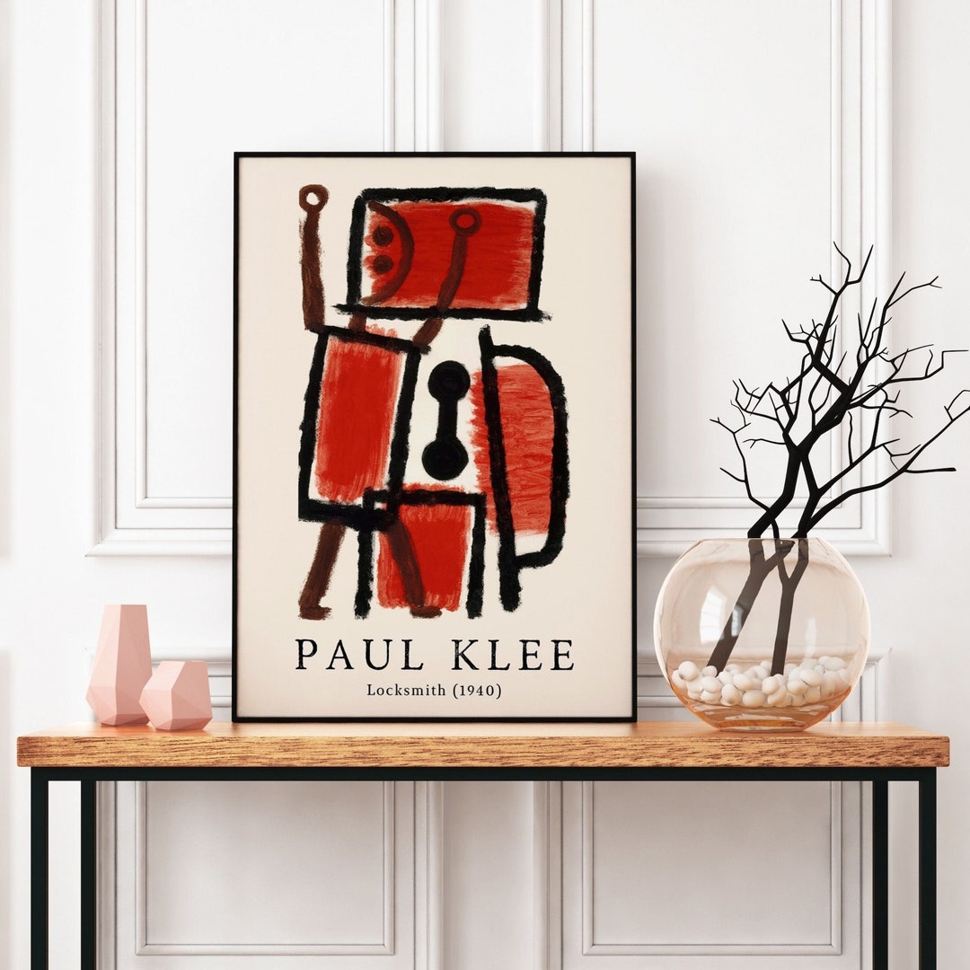 Paul Klee Poster Locksmith, Klee Print, Mid Century Wall Art, Art Print ...