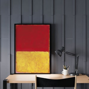 Mark Rothko Rot Gelb Print, Ausstellungsplakat, Rothko Poster ...