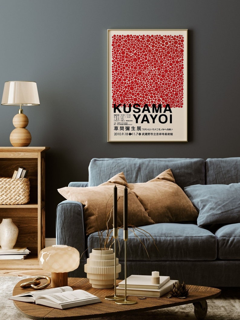 Yayoi Kusama Red Dots Exhibition Poster | Etsy