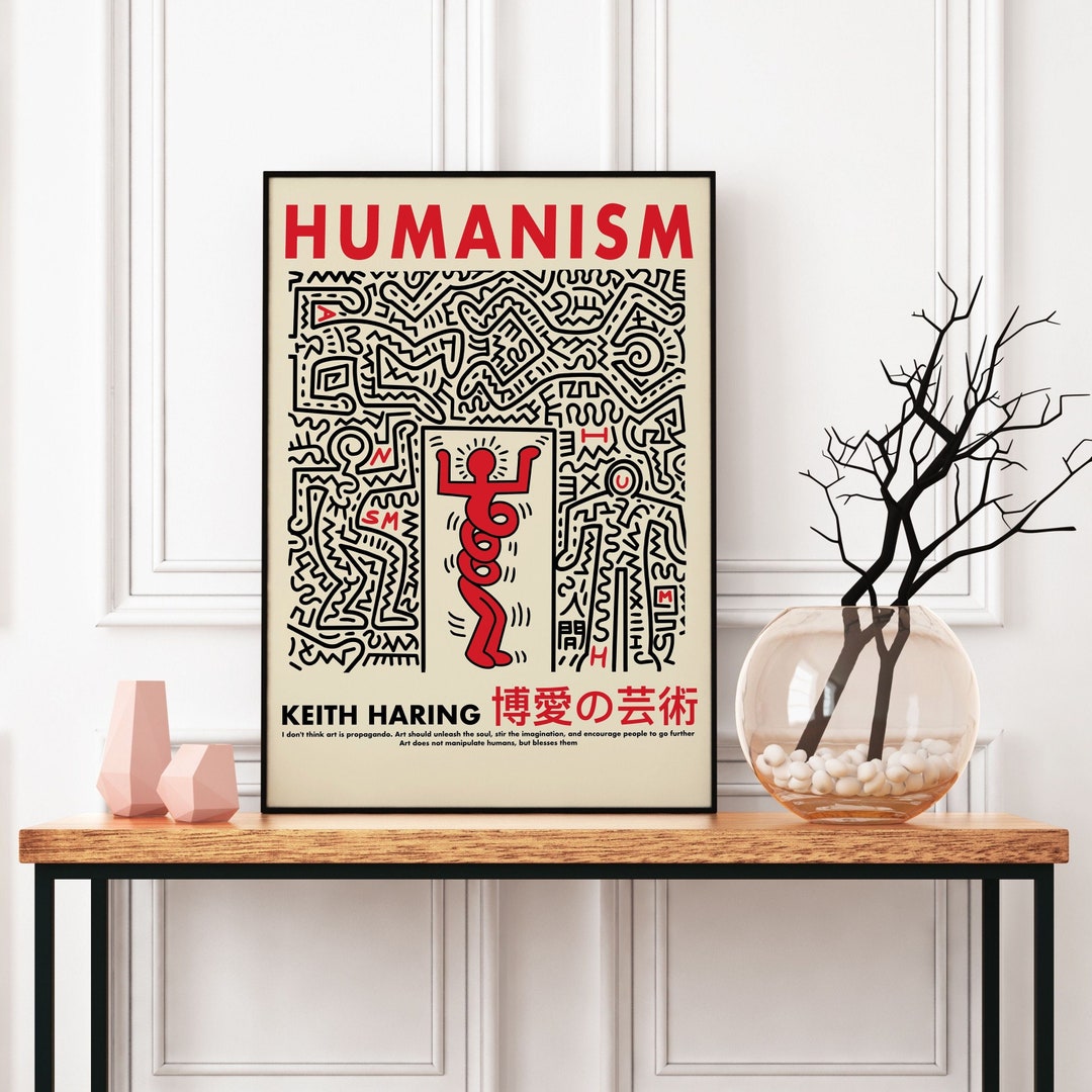Keith Haring Print Keith Haring Poster Keith Haring Humanism Pop Art ...