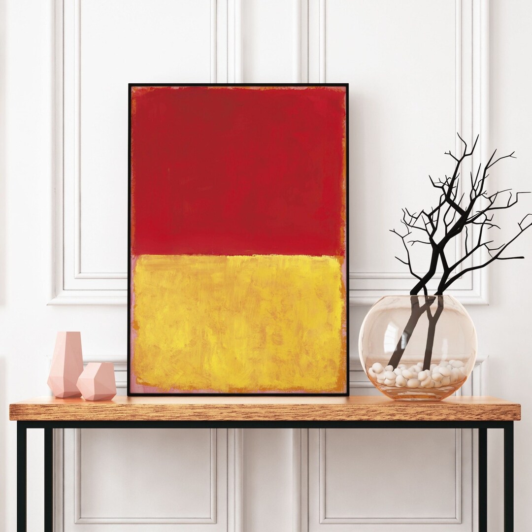 Mark Rothko Rot Gelb Print, Ausstellungsplakat, Rothko Poster ...