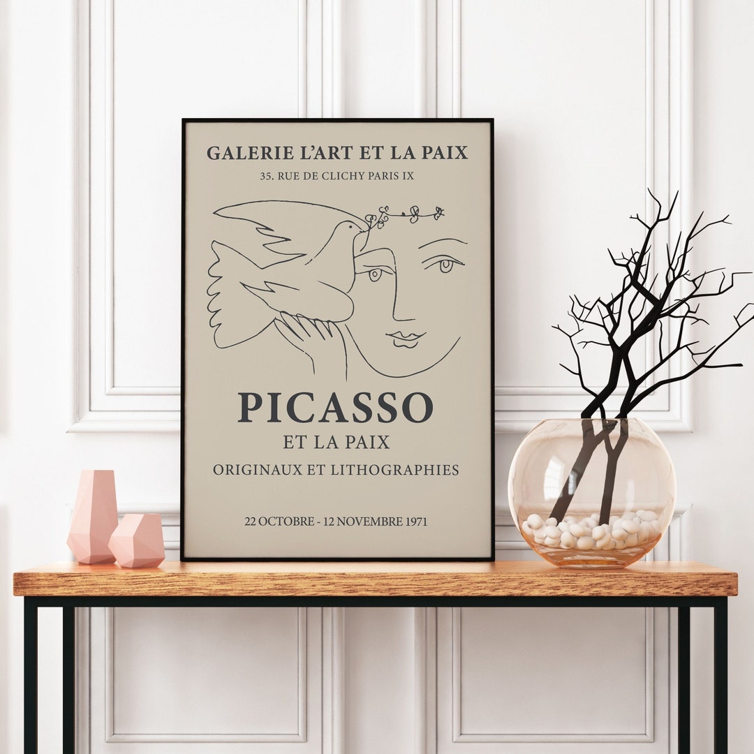 Pablo Picasso Poster , Picasso Museum Print, Pablo Picasso Exhibition ...