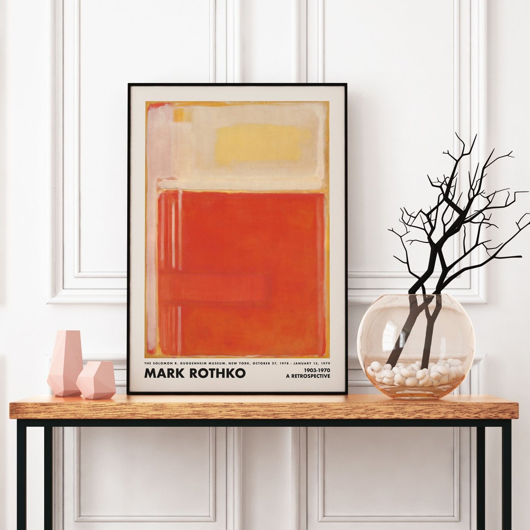 Mark Rothko Yellow Red Poster, Exhibition Poster, Rothko Print, Modern ...